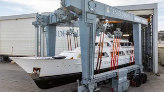 Classic 42m Feadship yacht Gin-Tonic arrives at Pendennis for major ...